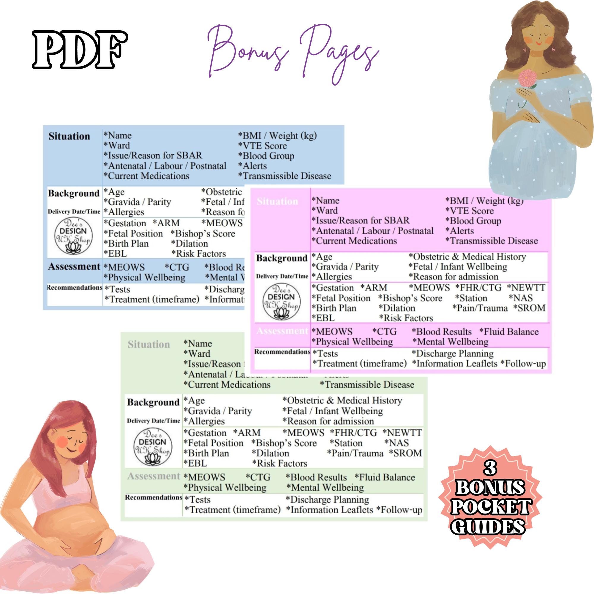 Midwifery SBAR Handover Sheets: Maternity Ward Communication (digital ...