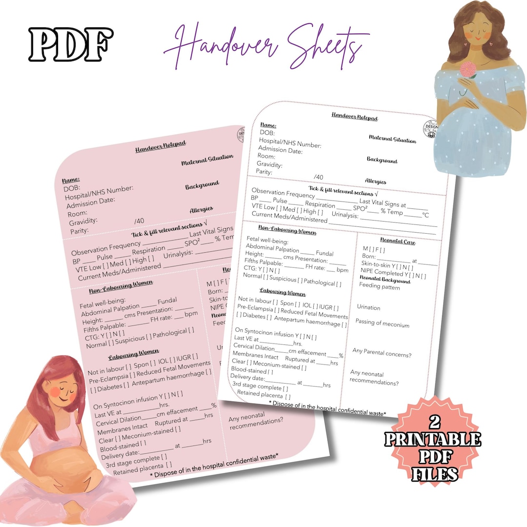 LABOUR HANDOVER SHEETS Digital Midwifery Triage and Labour Ward ...
