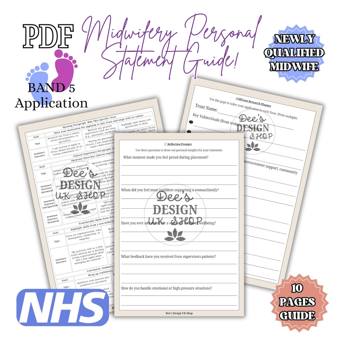 Midwifery Personal Statement Guide: NHS Application Template (digital ...
