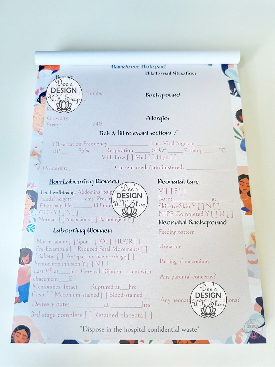 Midwifery Handover Notepad: Diverse Maternity SBAR Note-taking - Etsy
