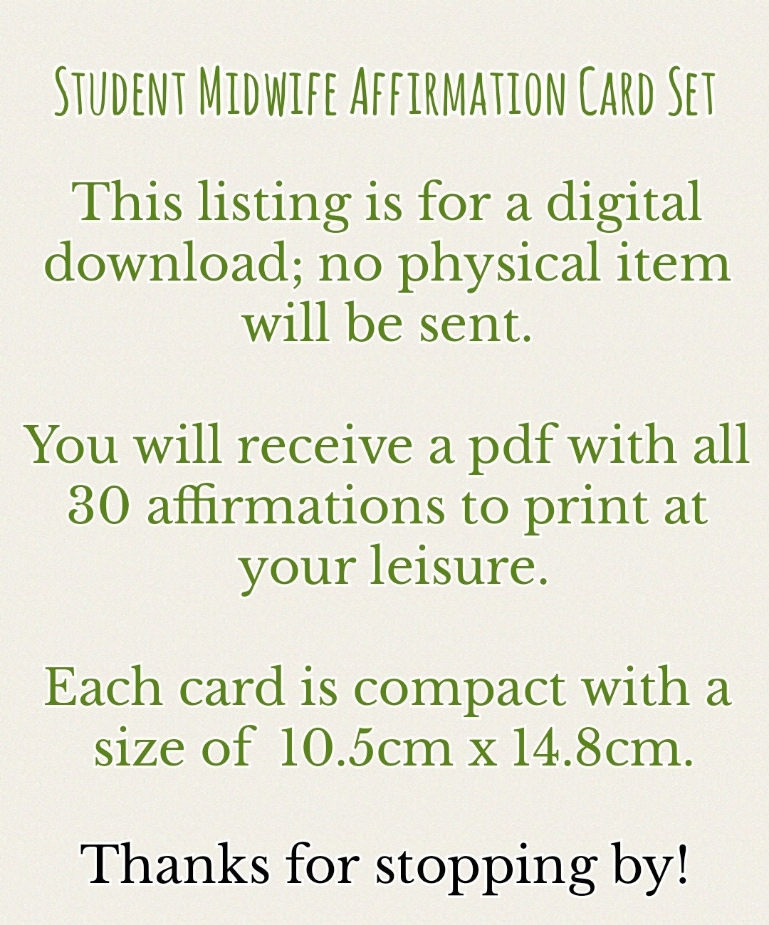 30 MIDWIFERY AFFIRMATION CARDS, Student Midwife Boho Affirmations for ...