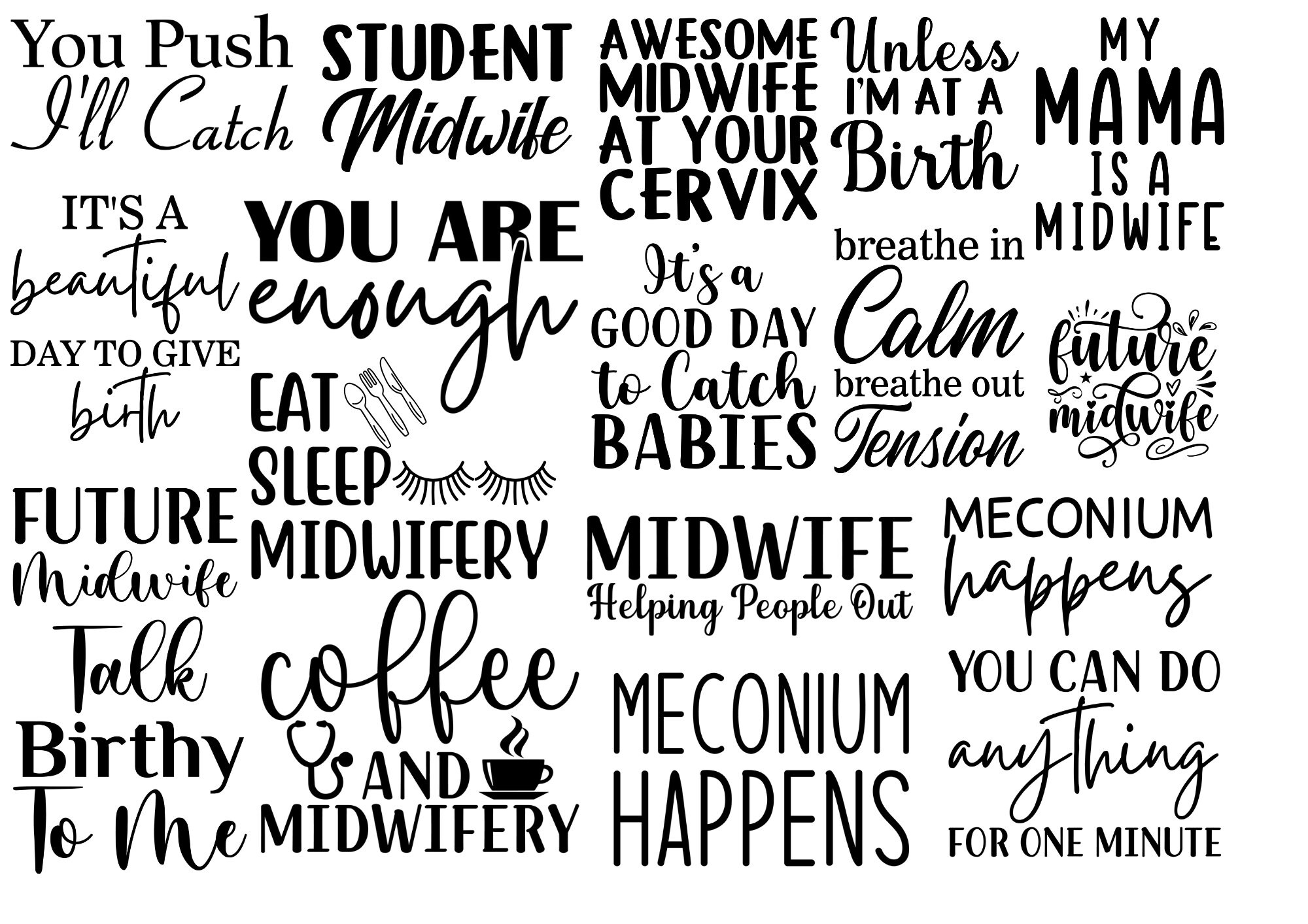 Student Midwife Affirmations Glass Cutting Board: Kitchen Decor - Etsy