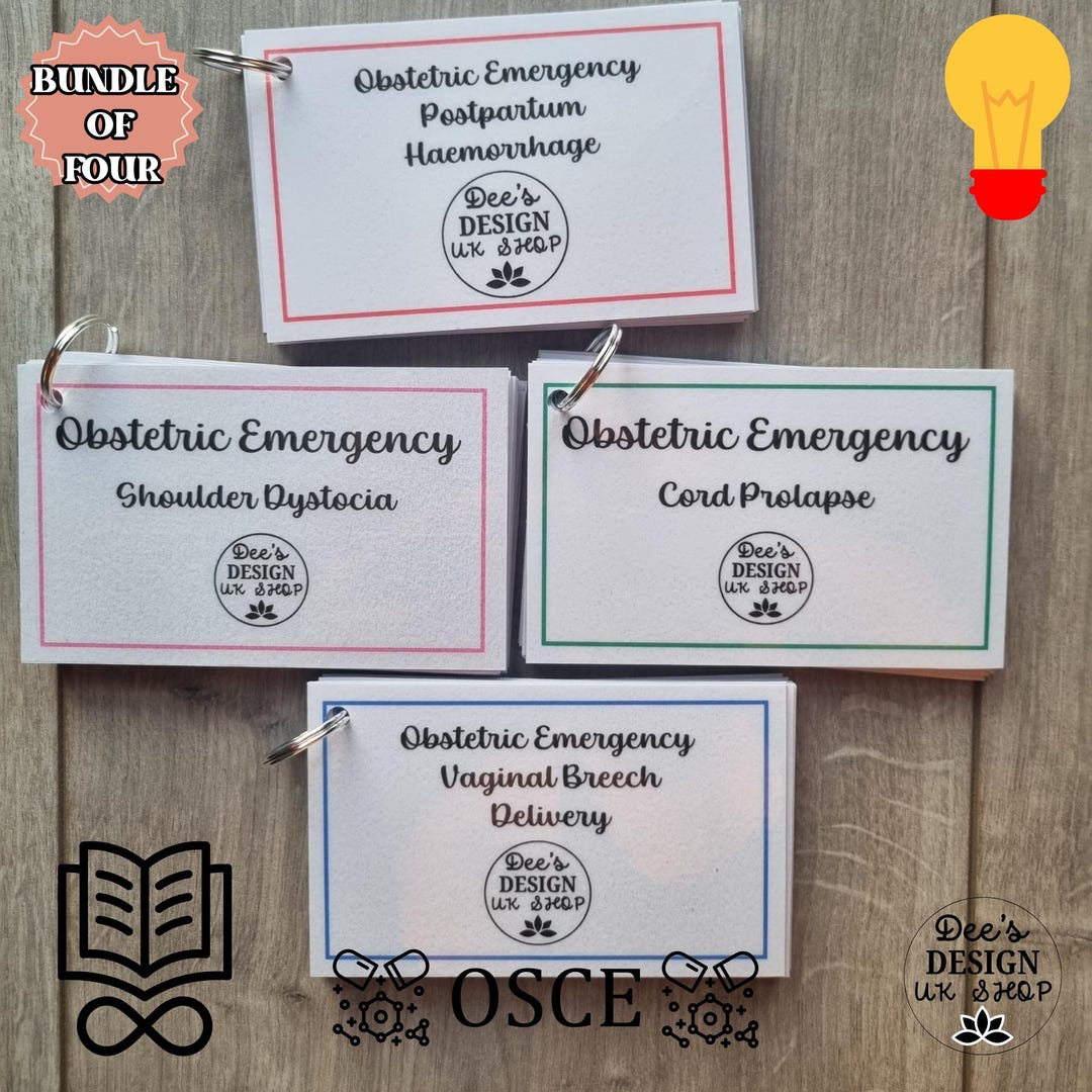 Emergency Obstetric Flashcards: Midwifery OSCE Study Guide - Etsy