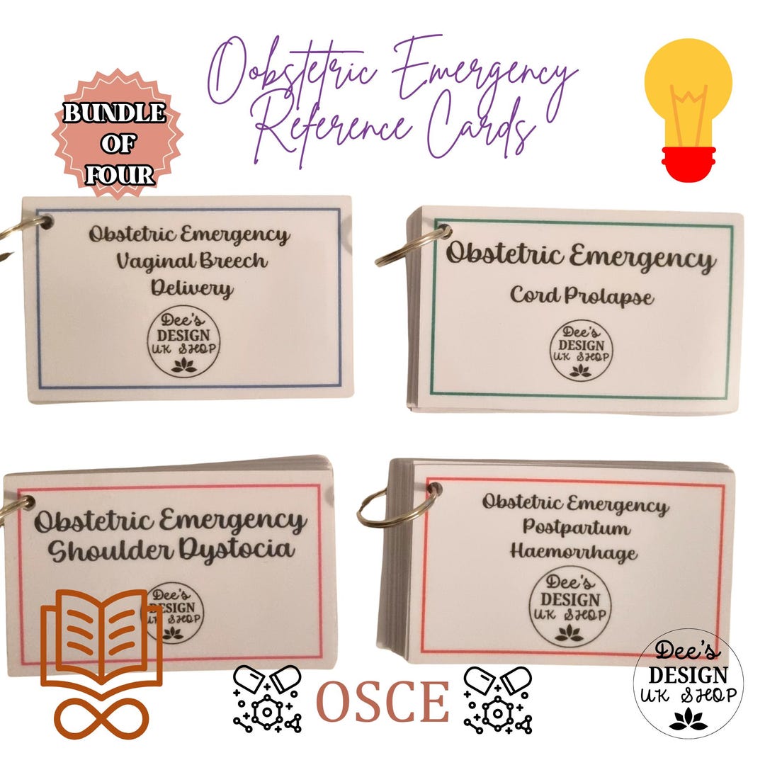 Emergency Obstetric Flashcards: Midwifery OSCE Study Guide - Etsy