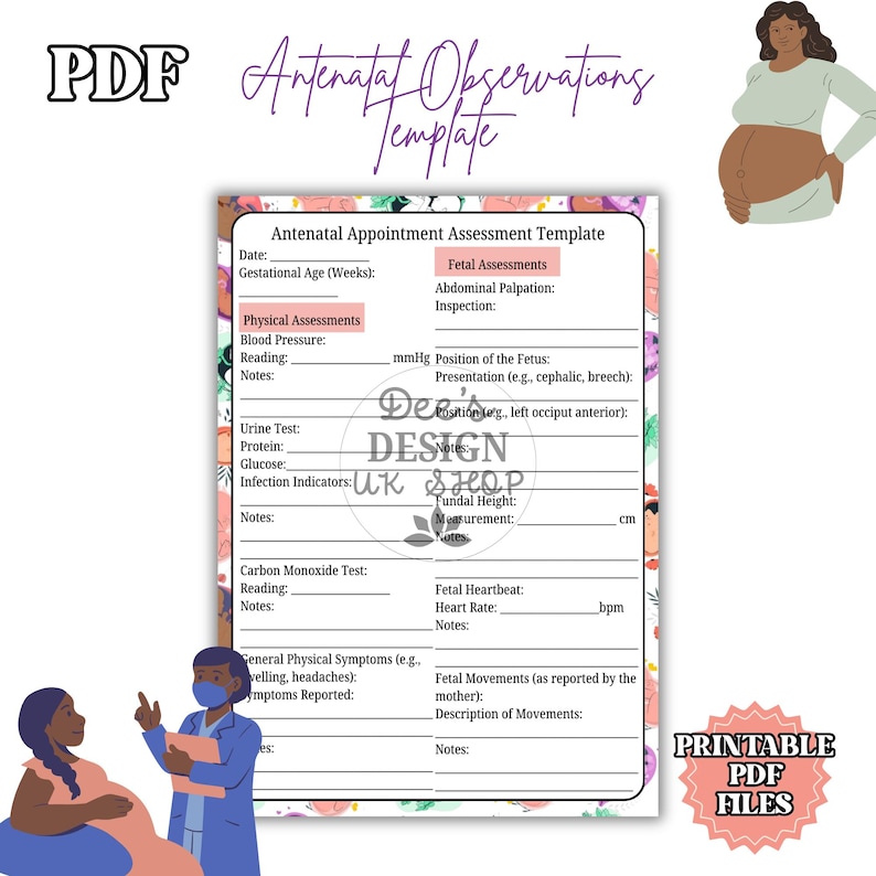 ANTENATAL OBSERVATIONS TEMPLATE: Guide for Student Midwives, Antenatal ...