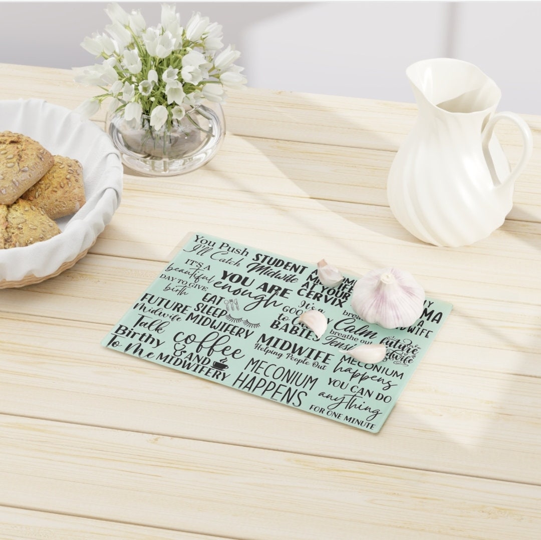 Student Midwife Affirmations Glass Cutting Board: Kitchen Decor - Etsy