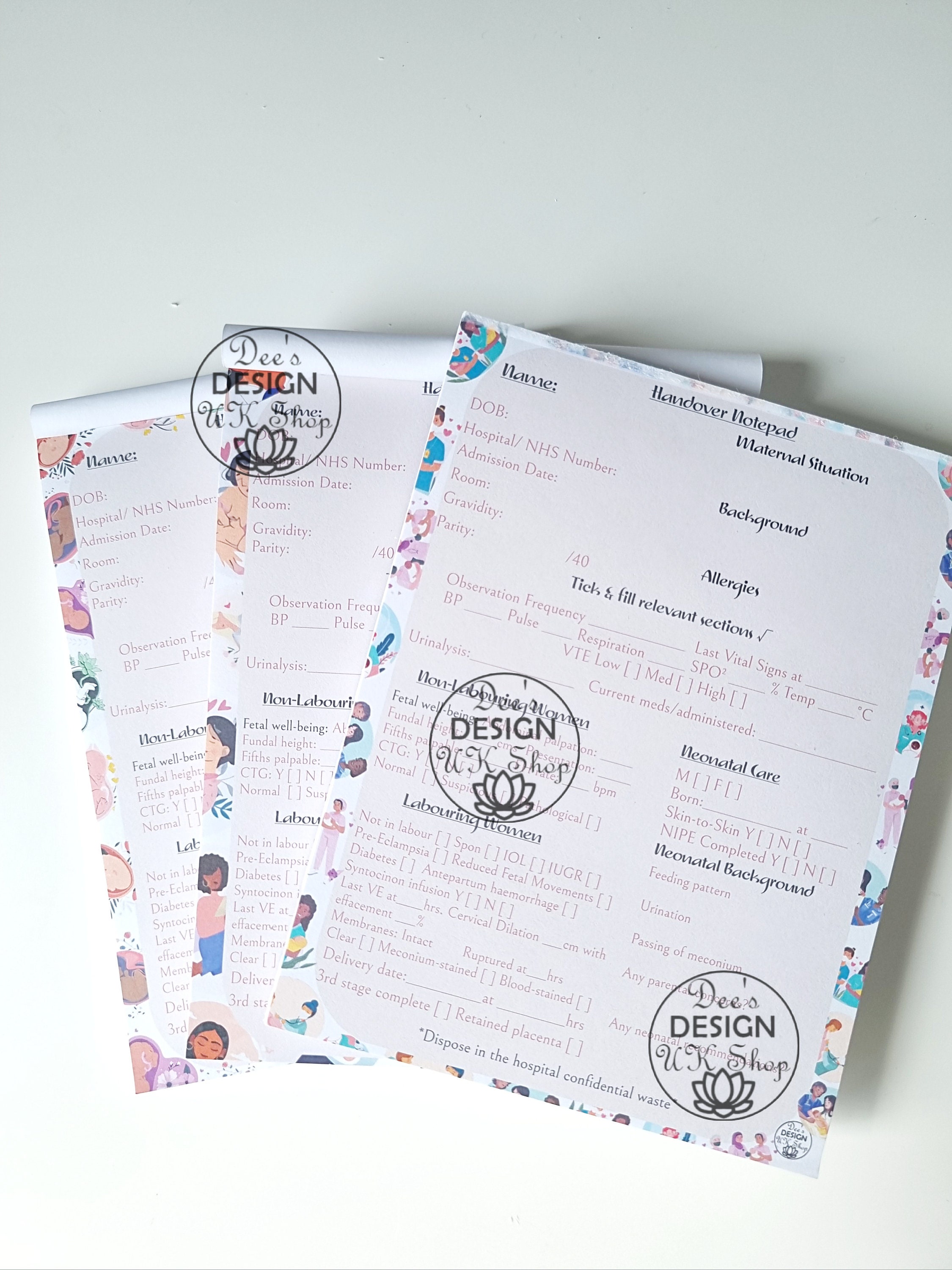 Midwifery Handover Notepad: Diverse Maternity SBAR Note-taking - Etsy