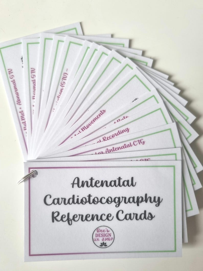ANTENATAL CTG Midwifery Study Cards: Learning Resources (15 Pocket ...