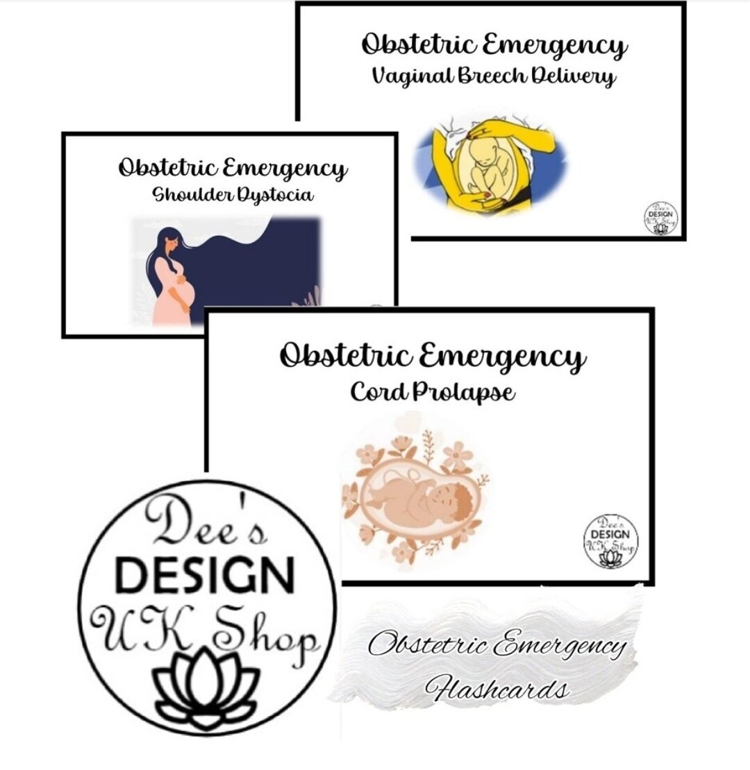 OSCE OBSTETRIC FLASHCARDS Emergency Midwifery Flashcards, Student ...
