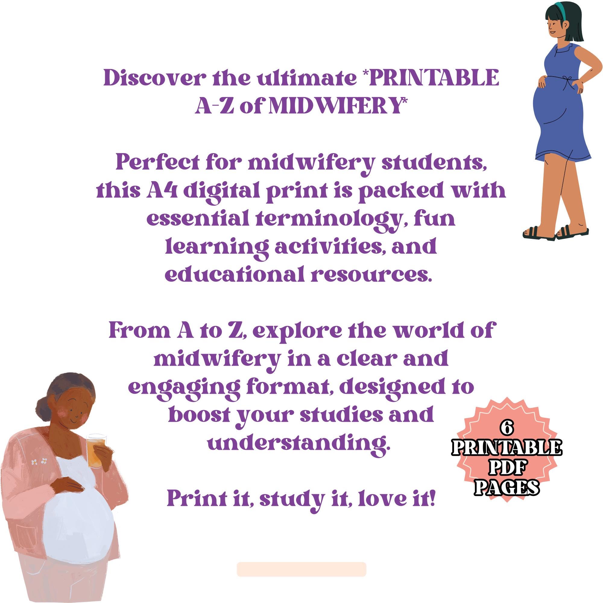PRINTABLE A-Z of MIDWIFERY | Midwifery Student Resources | Learning ...