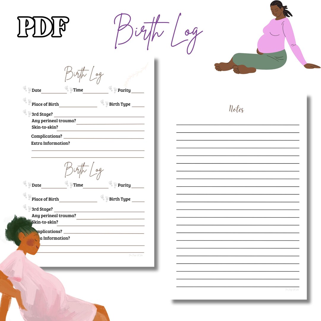Midwifery Birth Log Tracker: A4 & A6 Printable PDF With Bonus Pages - Etsy