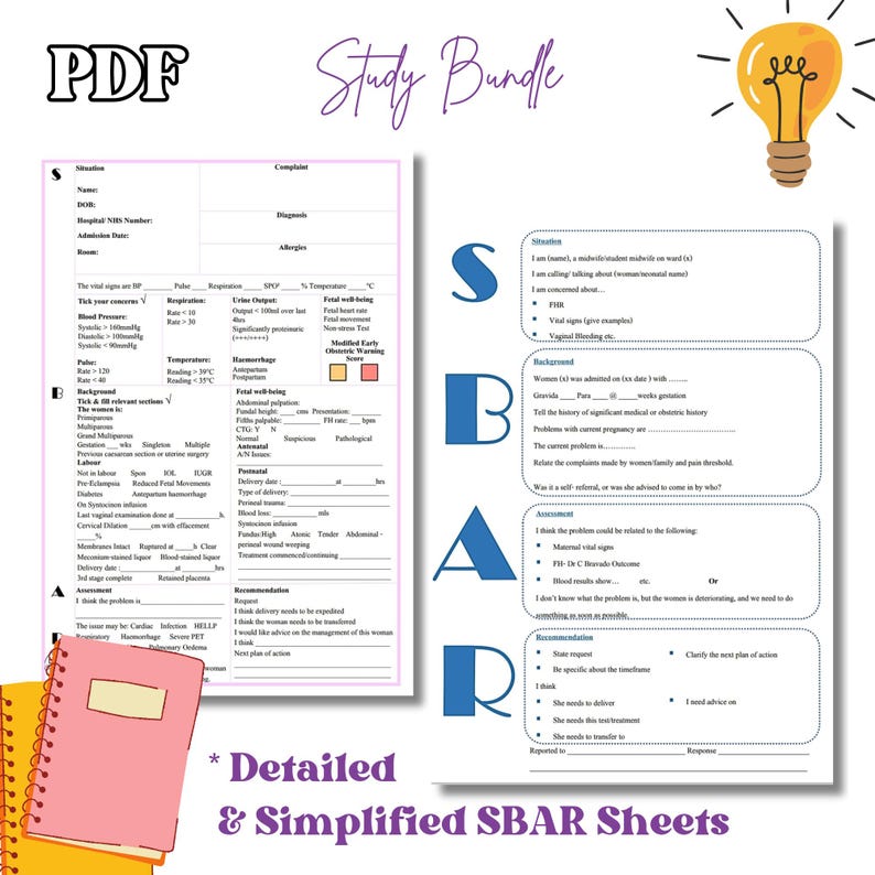Midwifery Student Study Bundle: Pocket Guides & Posters (12 PDF Files ...