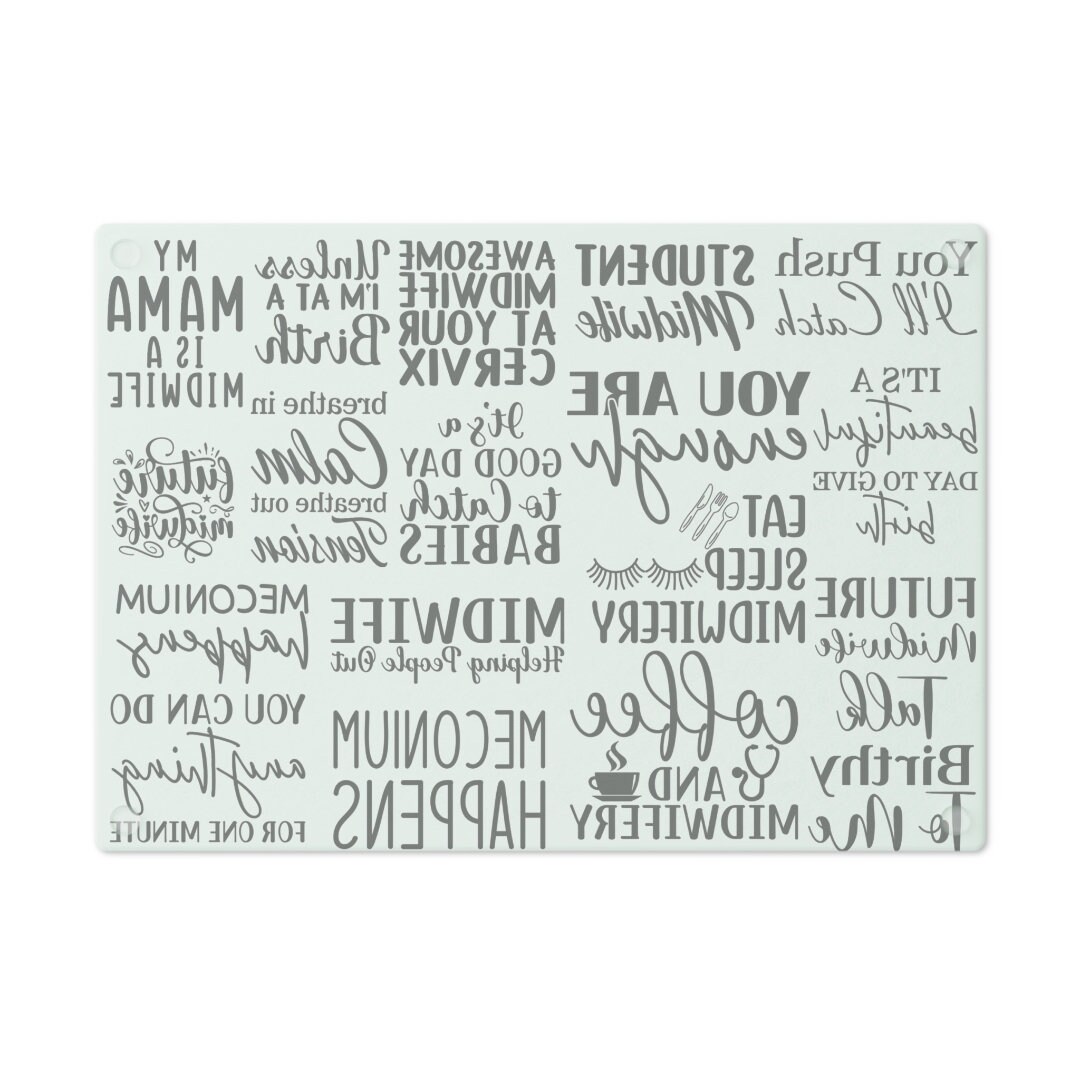 Student Midwife Affirmations Glass Cutting Board: Kitchen Decor - Etsy