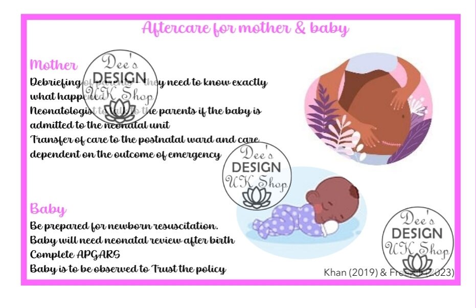 OSCE OBSTETRIC FLASHCARDS Emergency Midwifery Flashcards, Student ...