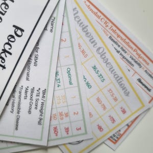 Midwifery Pocket Reference Cards: Maternity & Newborn Guides, Set 1 - Etsy
