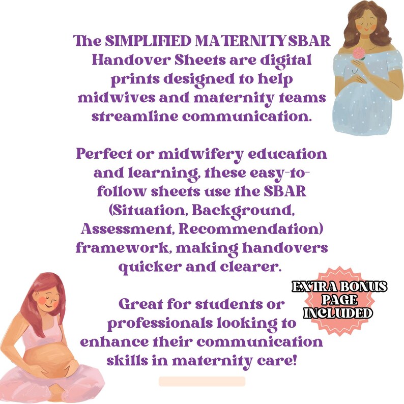 Midwifery SBAR Handover Sheets: Maternity Communication Tool (PDF) - Etsy