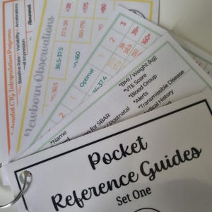 Midwifery Pocket Reference Cards: Maternity & Newborn Guides, Set 1 - Etsy