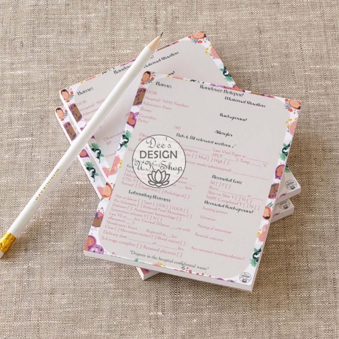 Midwifery Handover Notepad: Diverse Maternity SBAR Note-taking - Etsy