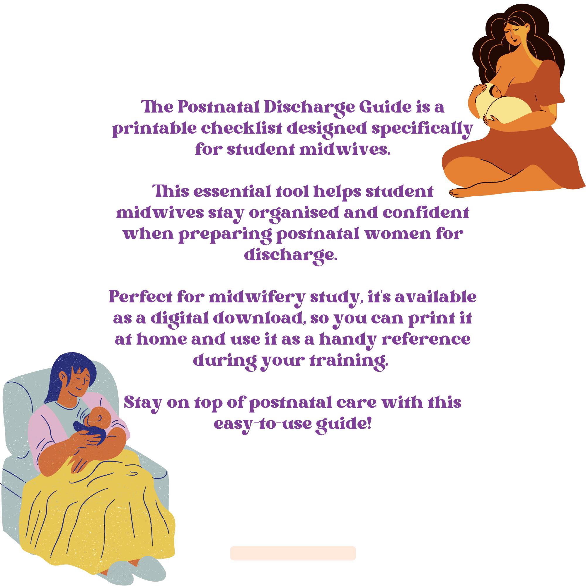 Postnatal Discharge Checklist: Midwifery Student Guide (digital Download) - Etsy