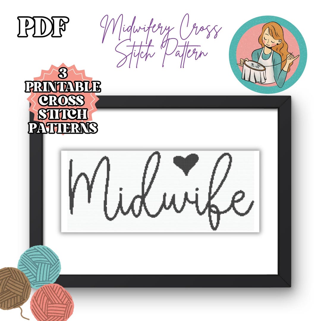 MIDWIFERY CROSS STITCH - Handmade Chart - Unique, Fun, Templates ...