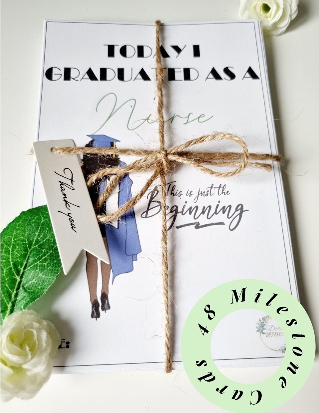 Multicultural Student Nurse Milestone Cards: Nursing School Gift - Etsy