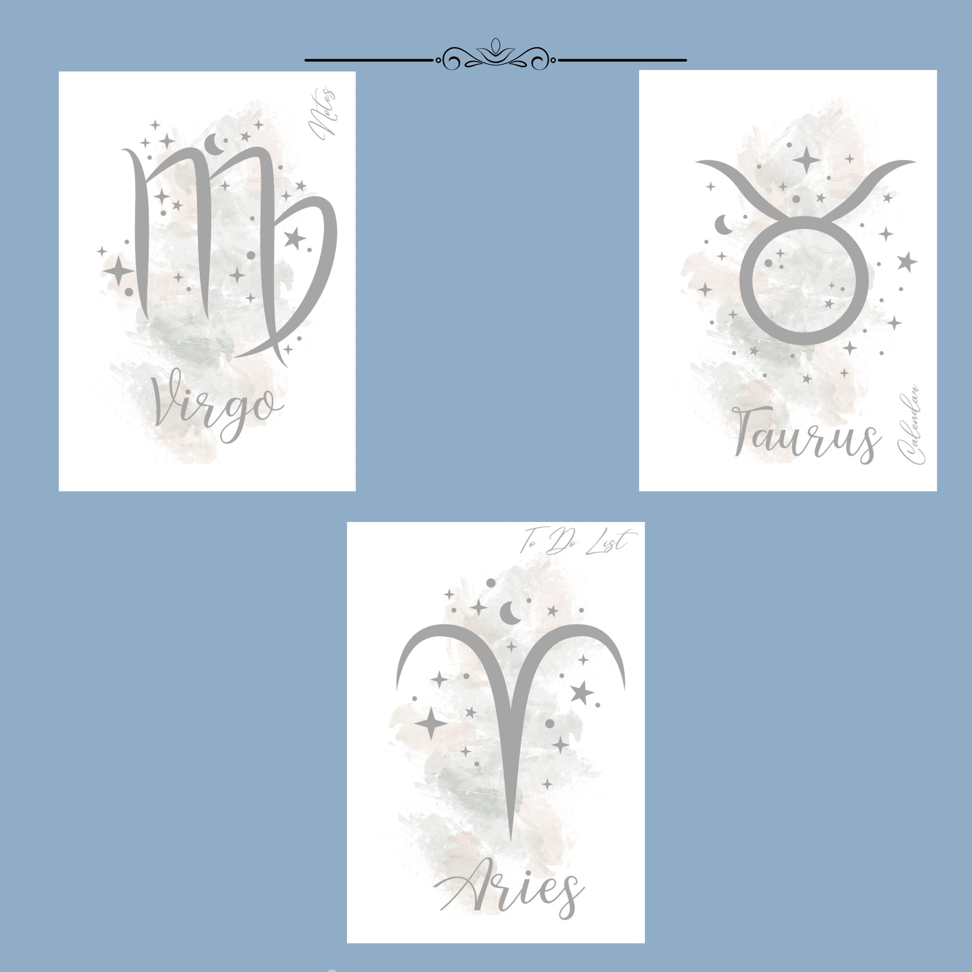 Stylish A5 Zodiac Planner Dashboard for Astrology Enthusiasts, Star ...