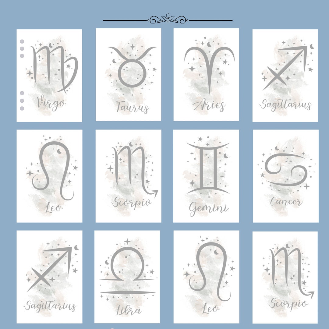 Zodiac Dashboardstar Sign Planner Dashboard Astrological - Etsy
