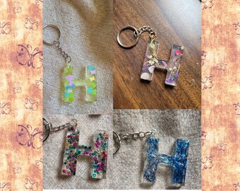 Letter Keychain - Etsy