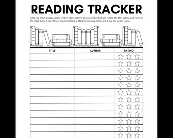 Reading Tracker Template - Etsy