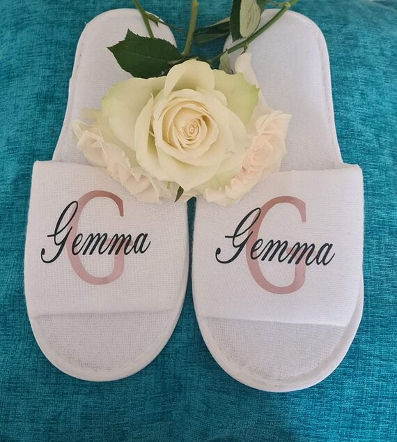 Personalised Slippers Party Slippers Bridal Slippers | Etsy
