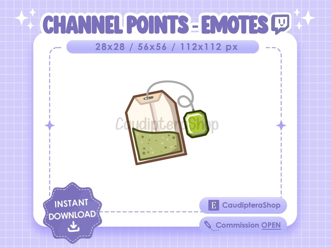 Channel Point / Emote Twitch Tea - Tea - Discord - Chill - Cozy ...