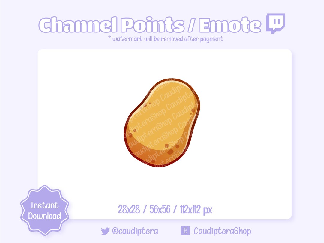 Channel Point / Emote Twitch Potato Potato Potato Stream Streamer - Etsy