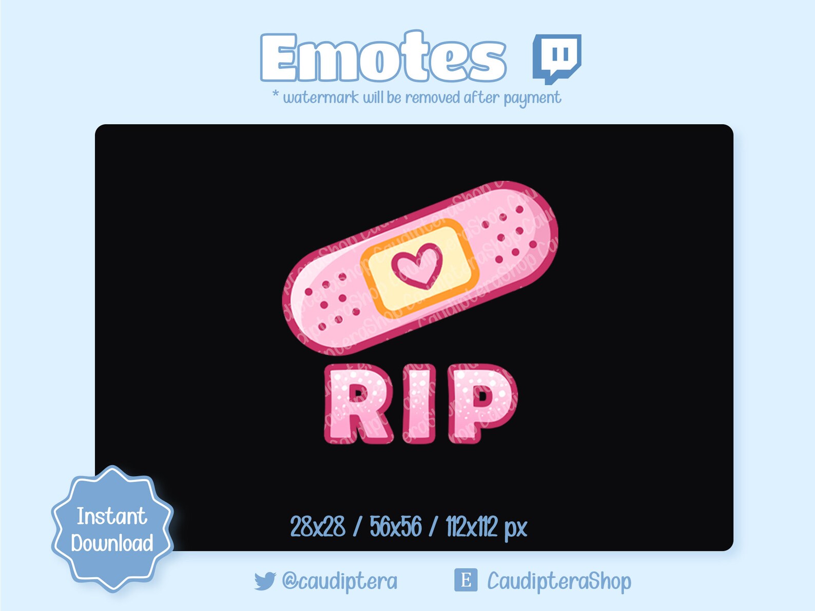 Twitch Emotes Discord RIP Kawaii Cute - Etsy