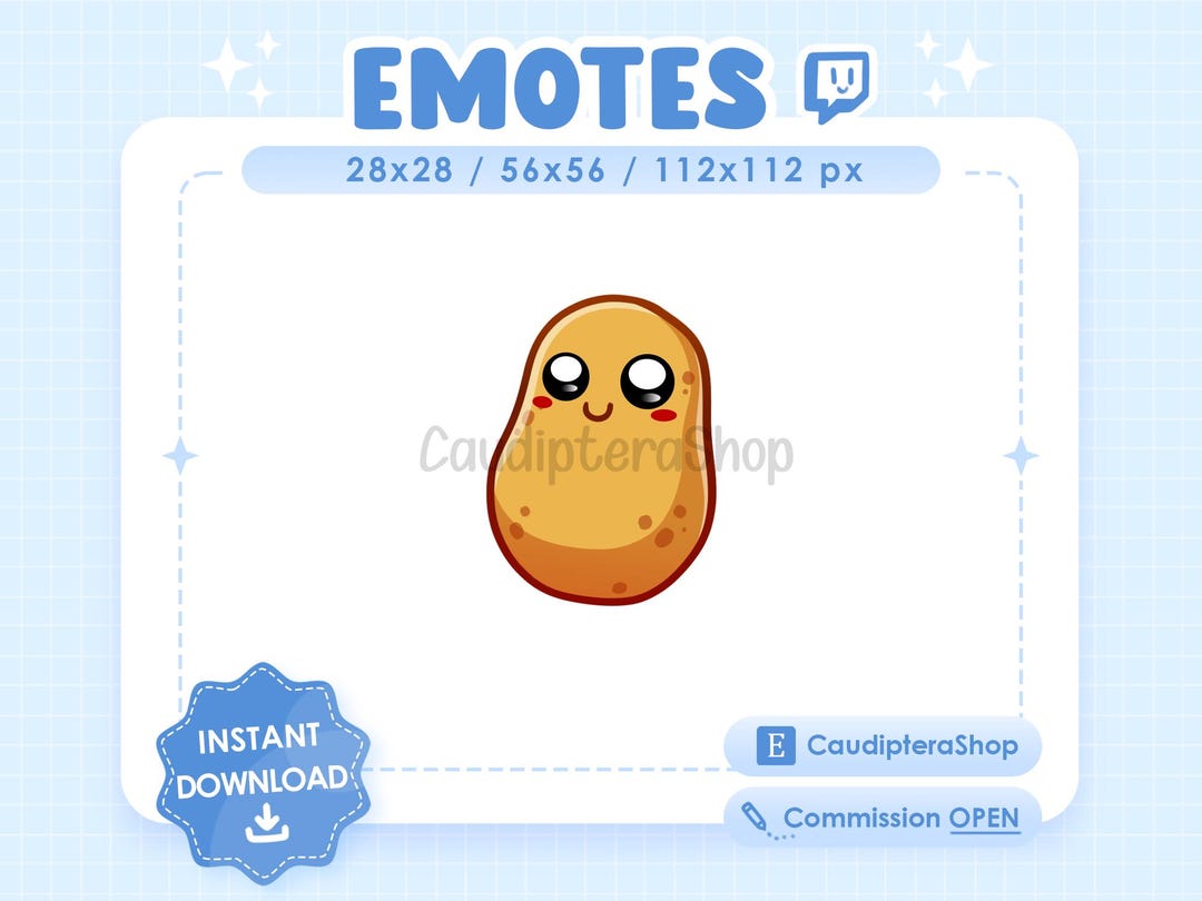 Potato Twitch Emote - Potato - Potato - Happy - Discord - Stream ...