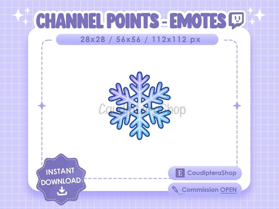Channel Point / Snowflake Twitch Emote 1 - Snowflake - Discord ...