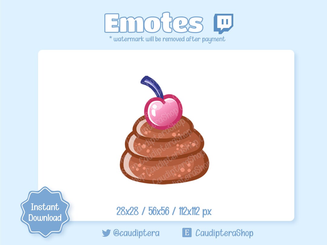 Twitch Emotes Discord Poop Kawaii Cute - Etsy