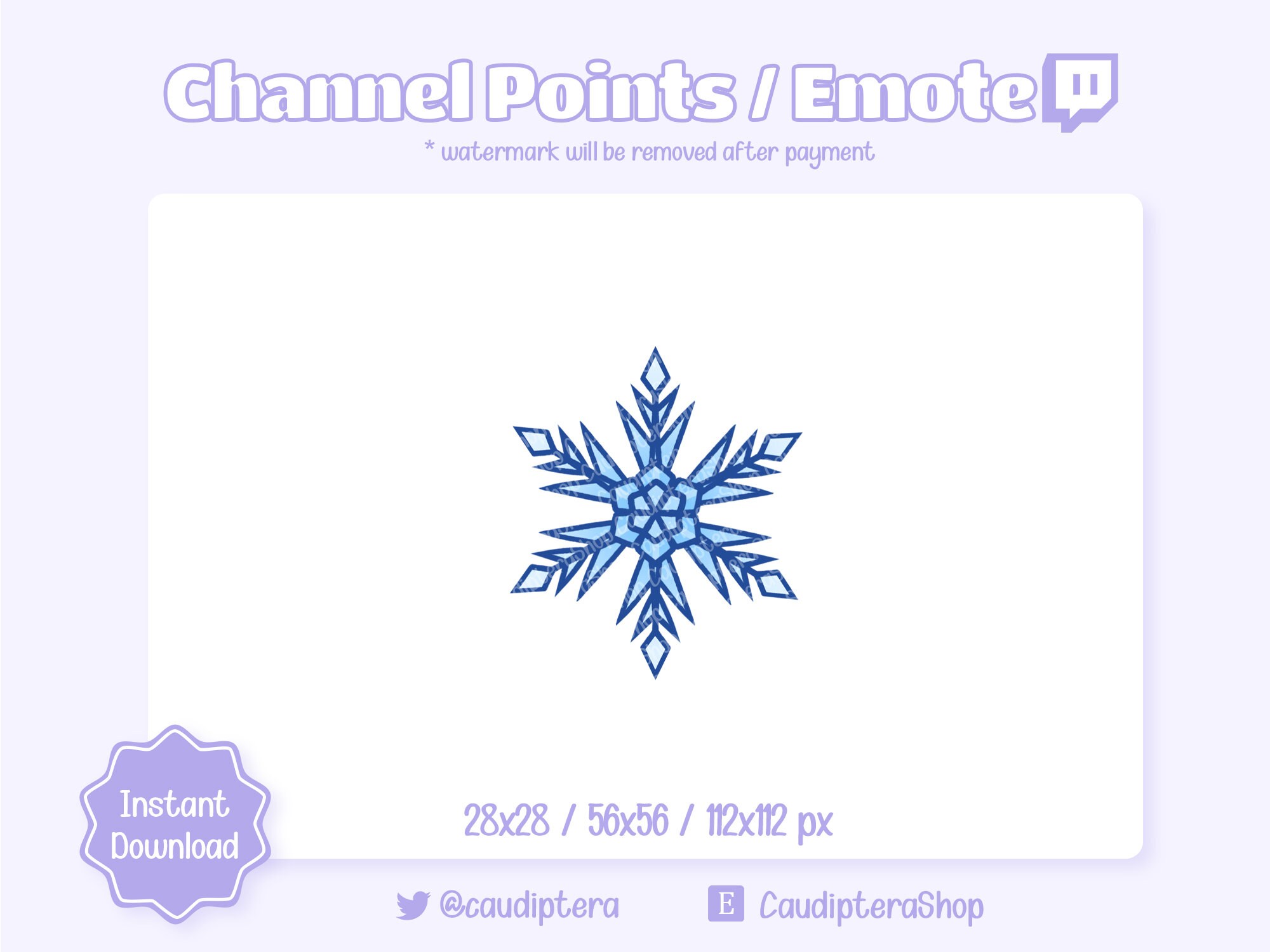 Channel Point / Emote Twitch Snowflake 2 Snowflake Discord Streamer ...