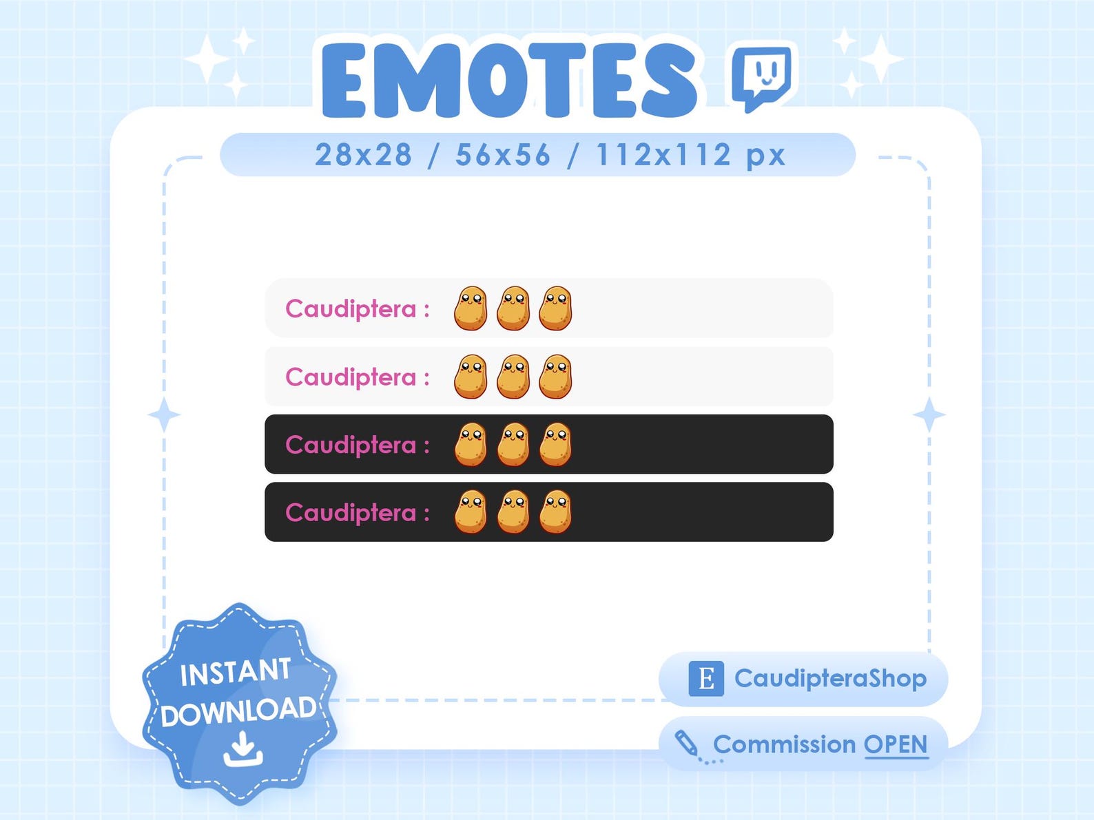 Potato Twitch Emote - Potato - Potato - Happy - Discord - Stream ...