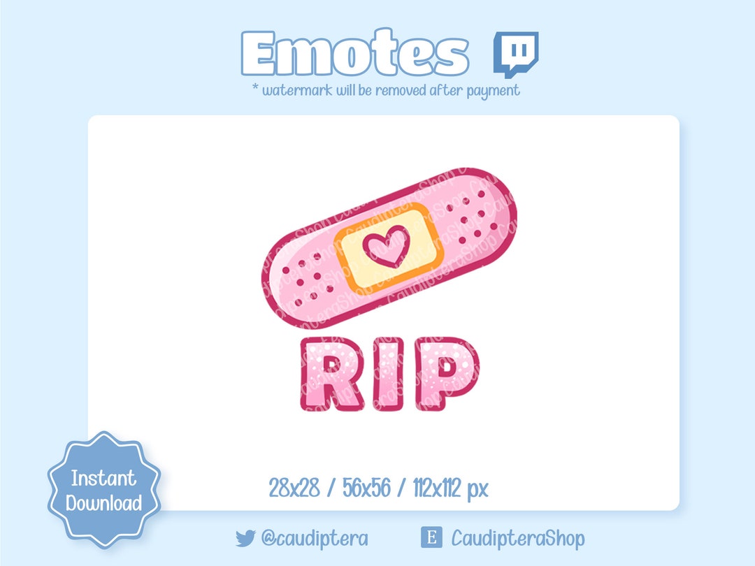 Twitch Emotes Discord RIP Kawaii Cute - Etsy