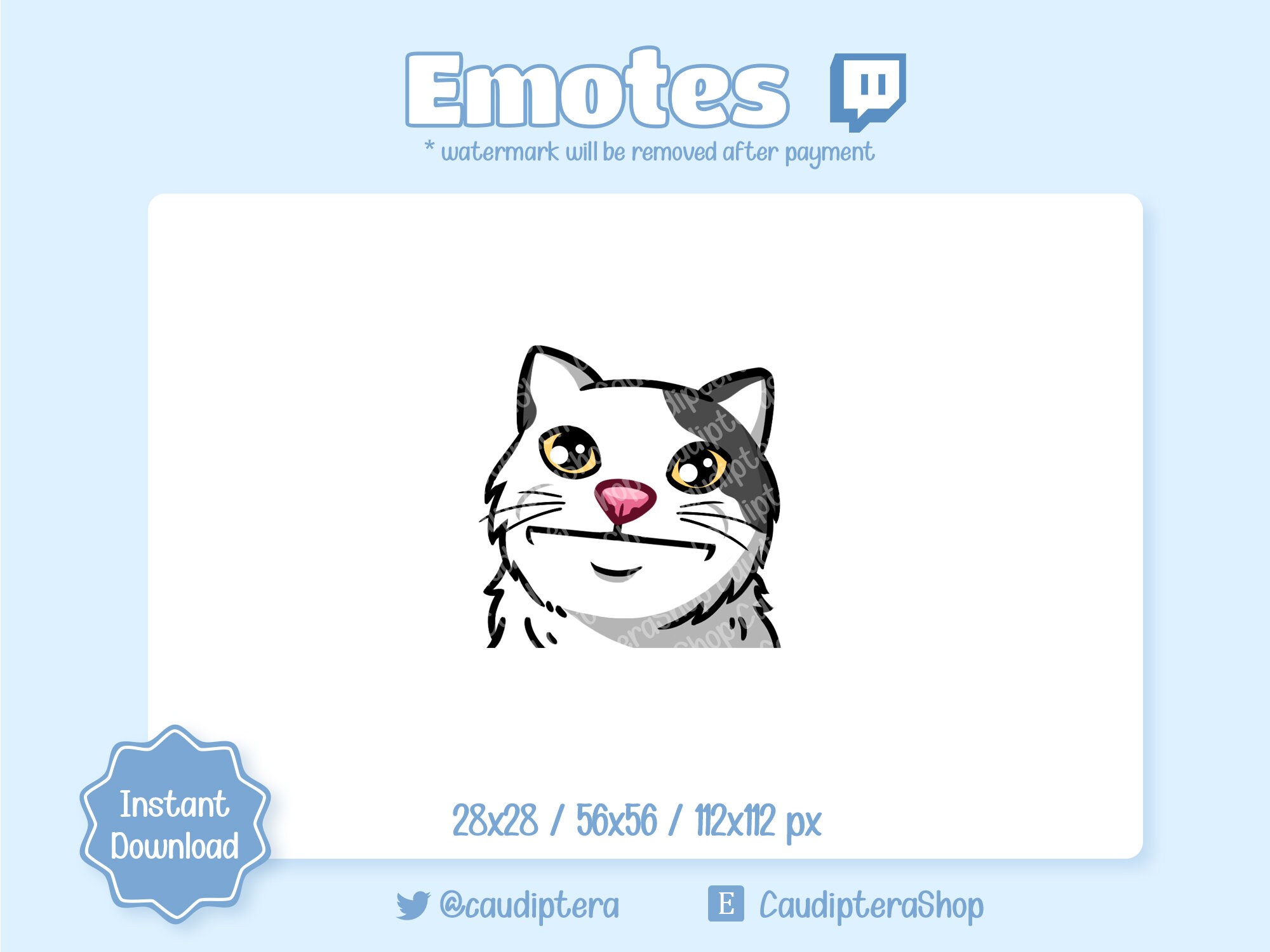 Drawing & Illustration Streamer Steam WTF Discord Chat Emote Twitch Cat ...