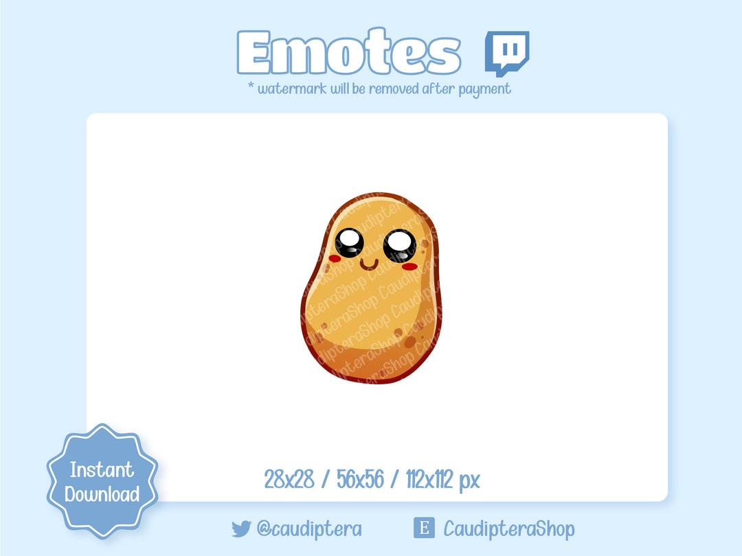 Emote Twitch Potato Potato Potato Happy Discord Stream Streamer - Etsy