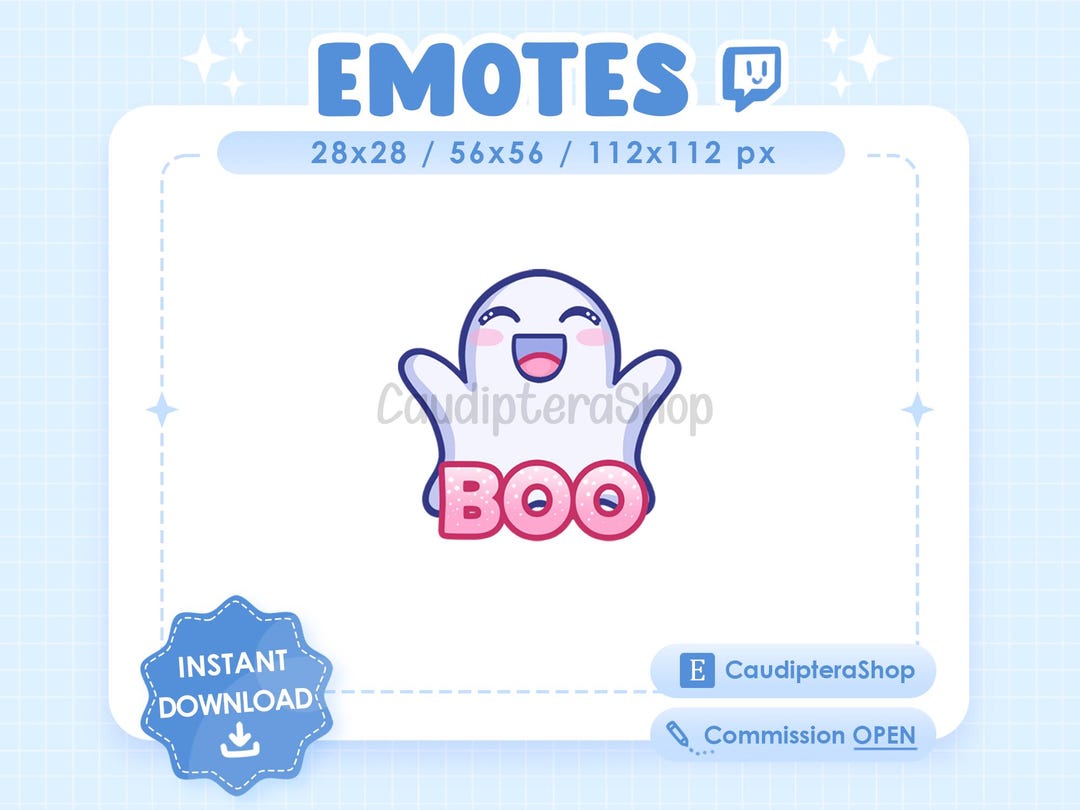 Twitch / Discord Emote - Boo - Ghost - Ghost - Halloween - Streamer ...