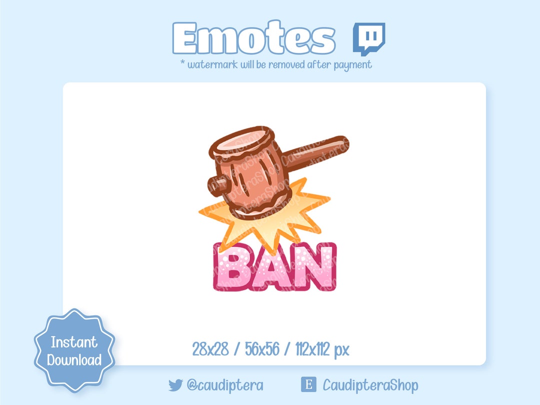 Emotes Twitch Discord Ban Hammer - Etsy