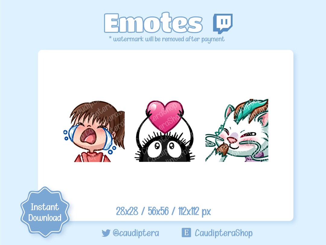 3 X Japanese Animation Twitch Emotes 1 Soot Dragon - Etsy