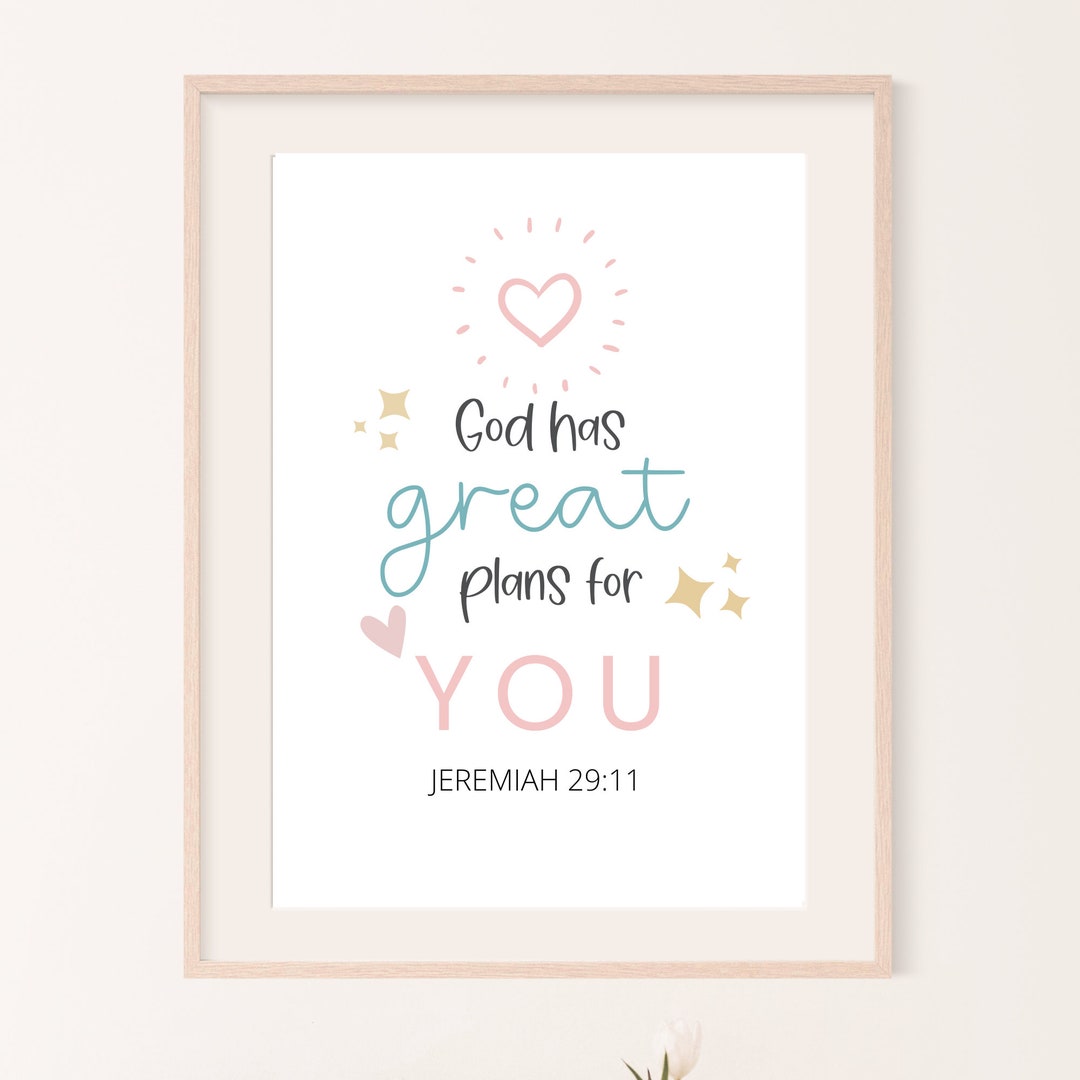 God Has Great Plans for You Printable Art | Modern Art | Printable ...