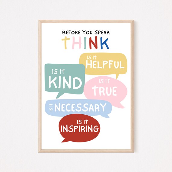 Before You Speak Printable Art Modern Art Printable Quotes - Etsy