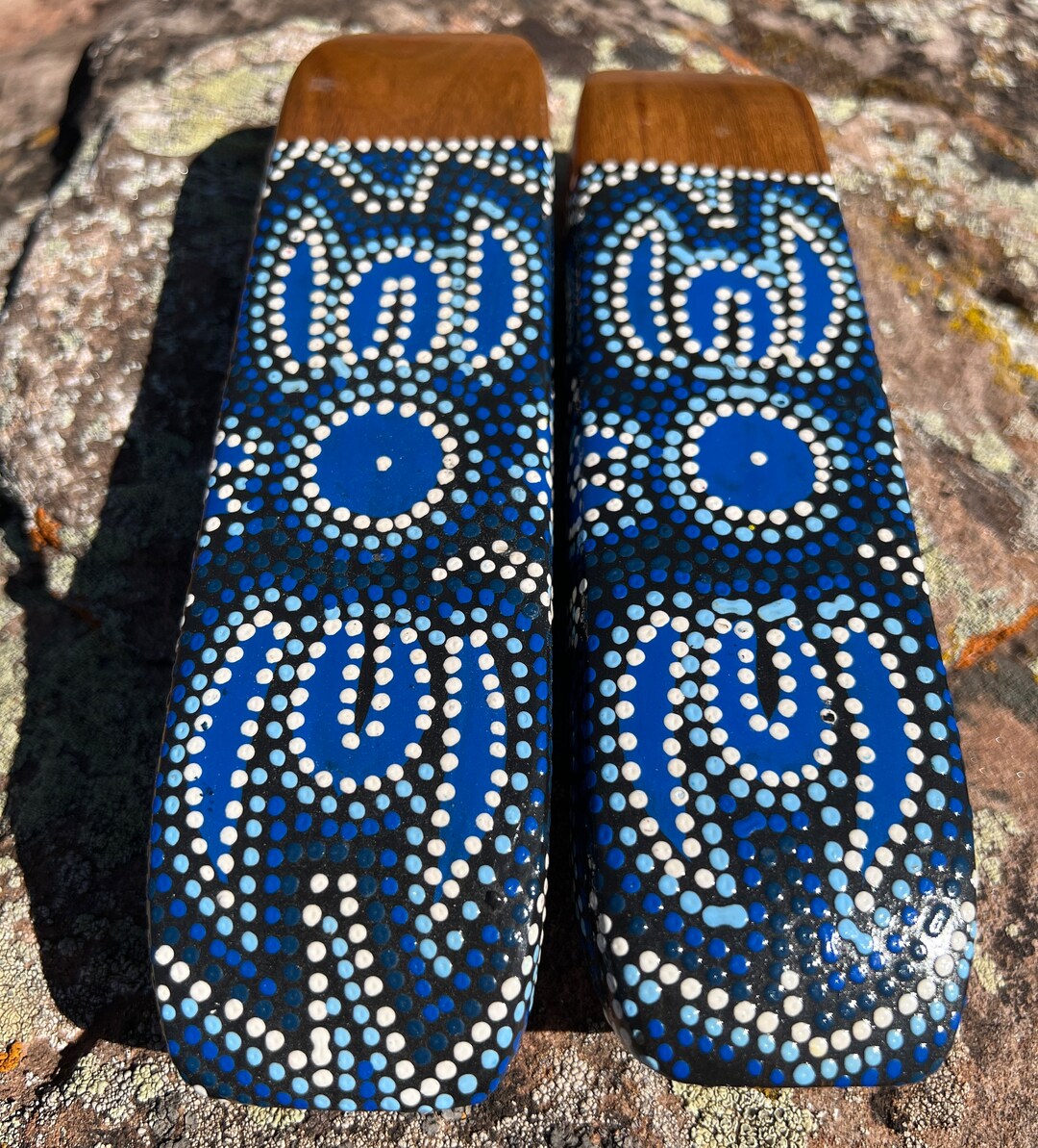 Aboriginal Tapping Sticks set With Custom Art - Etsy