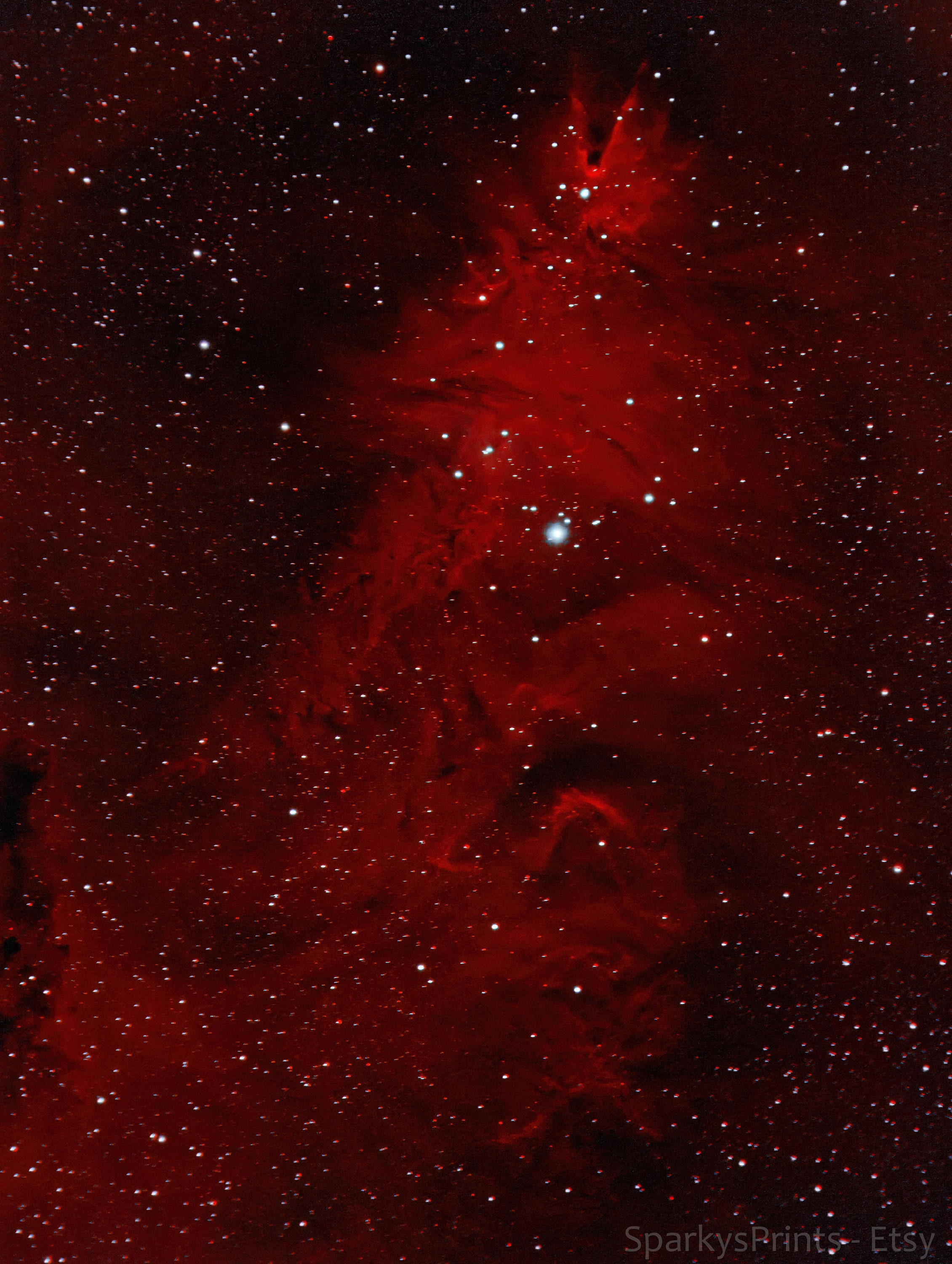 Christmas Tree Nebula Print, Cone Nebula, Christmas Tree Cluster ...