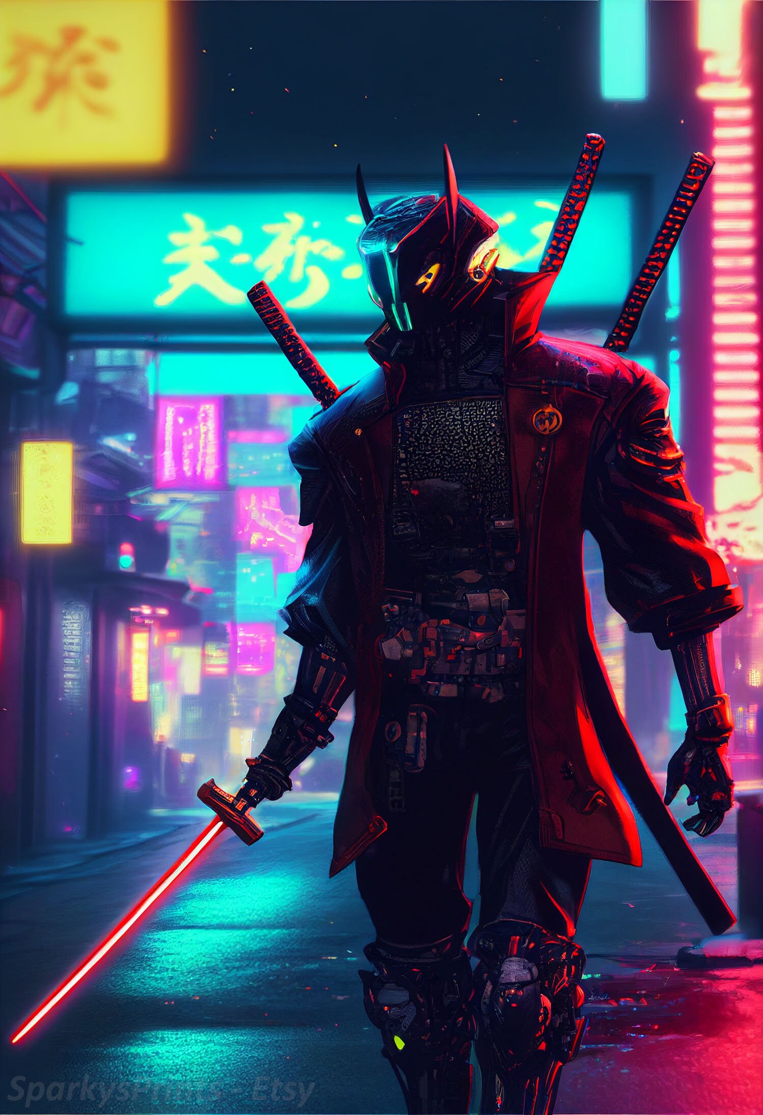 Cyber Samurai Concept Art