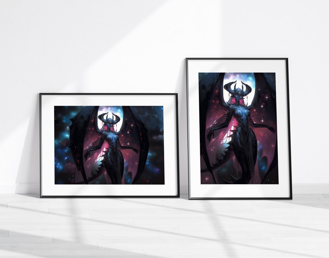 Elegant Cosmic Deity, Photo Print, Wall Art, AI Art Print, Poster Print ...